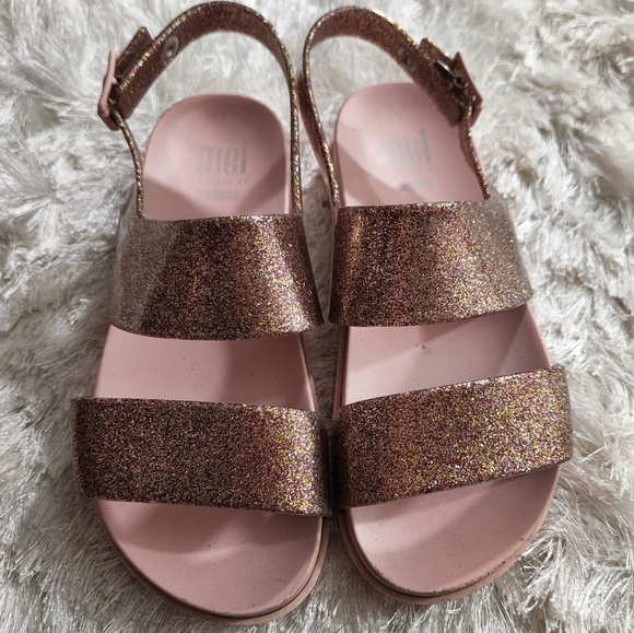 Melissa | Shoes | Melissa Girls Pink Glitter Sandals | Poshmark